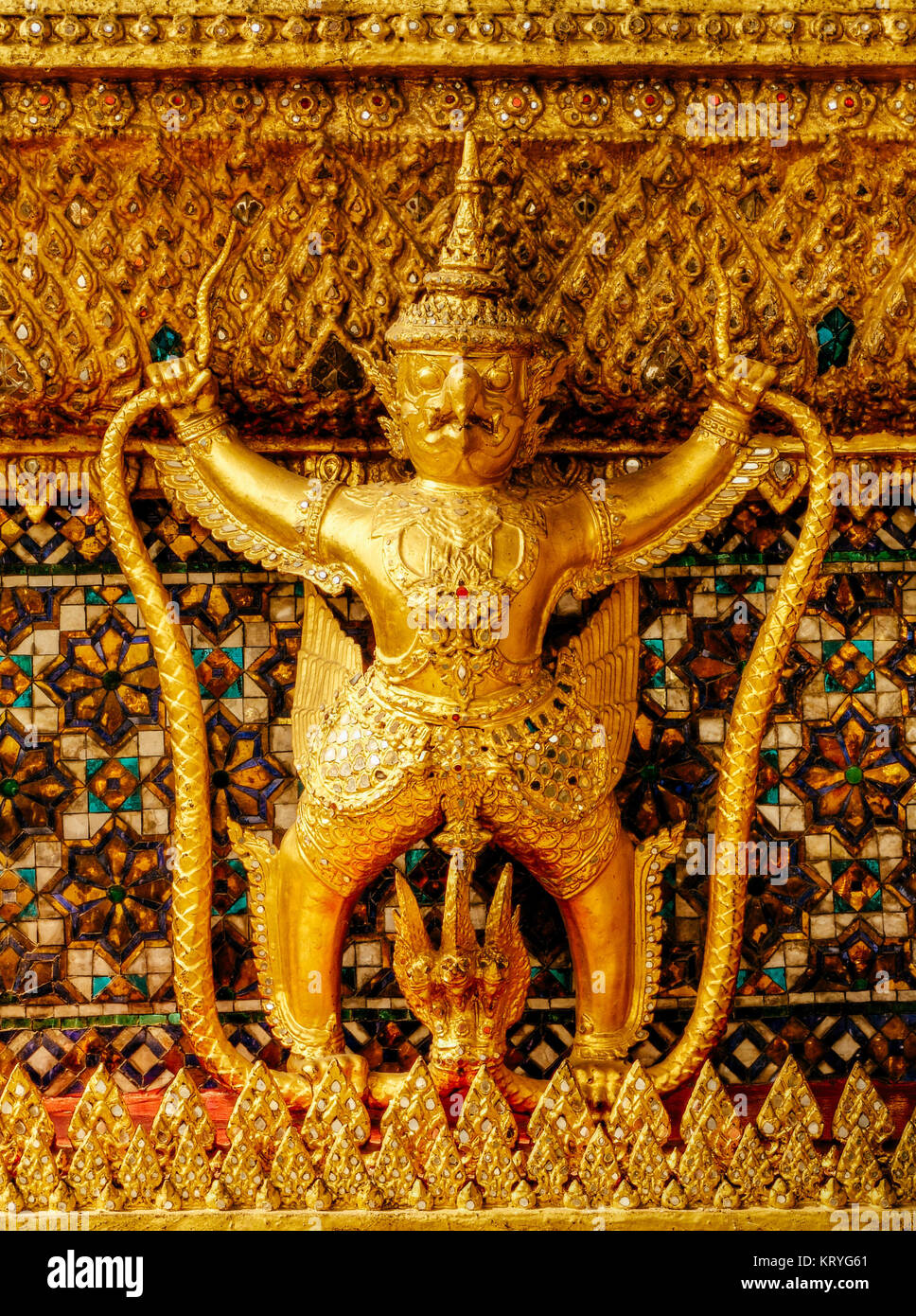 Golden garuda in grand palace, Thailand Stock Photo - Alamy