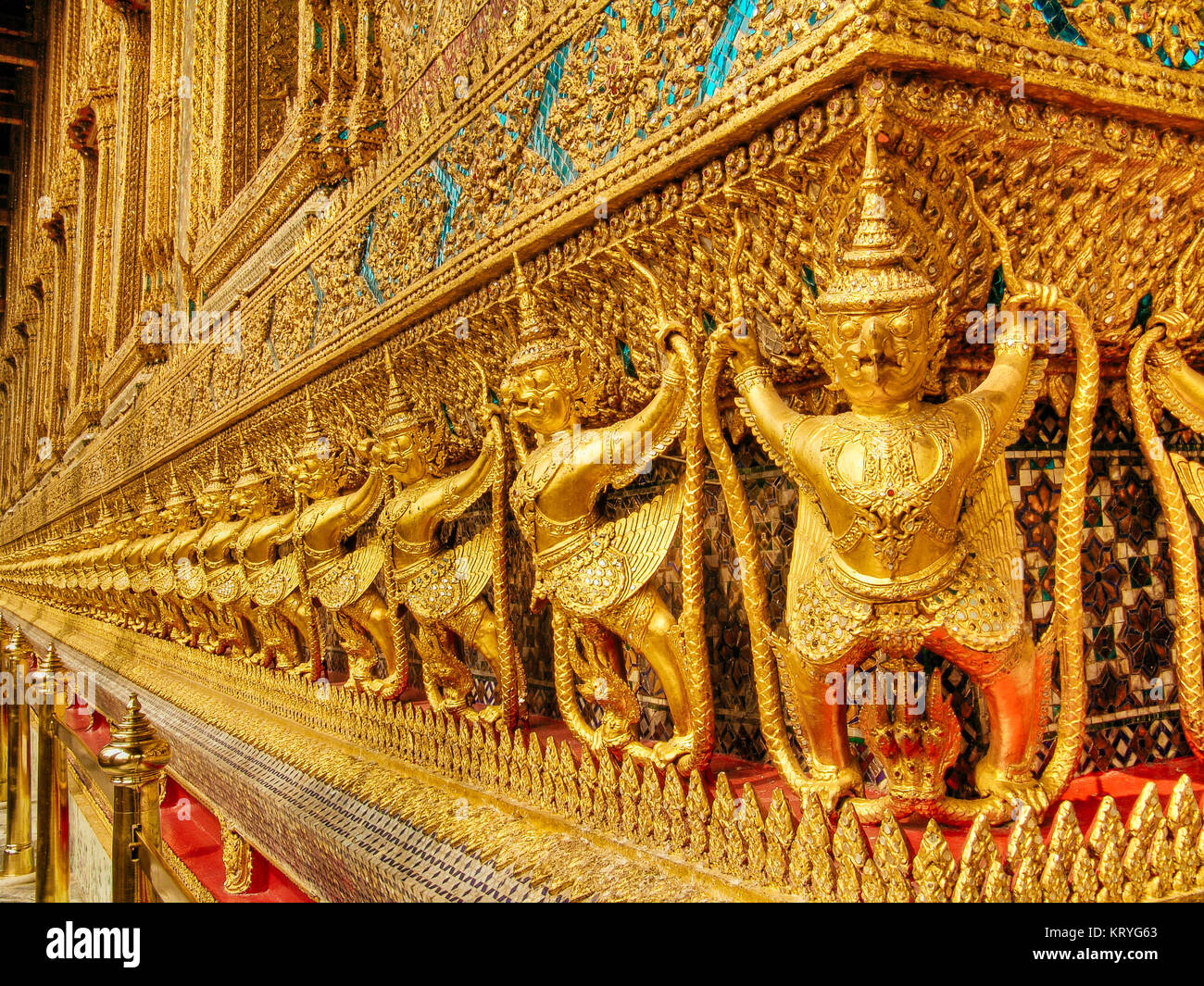 Golden garuda in grand palace, Thailand Stock Photo - Alamy