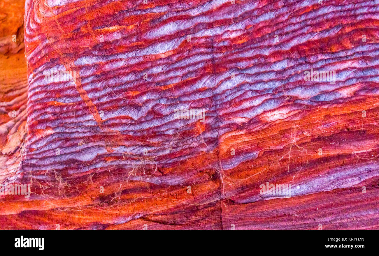 Red White Blue Rock Abstract Near Royal Tombs Petra Jordan Stock Photo ...