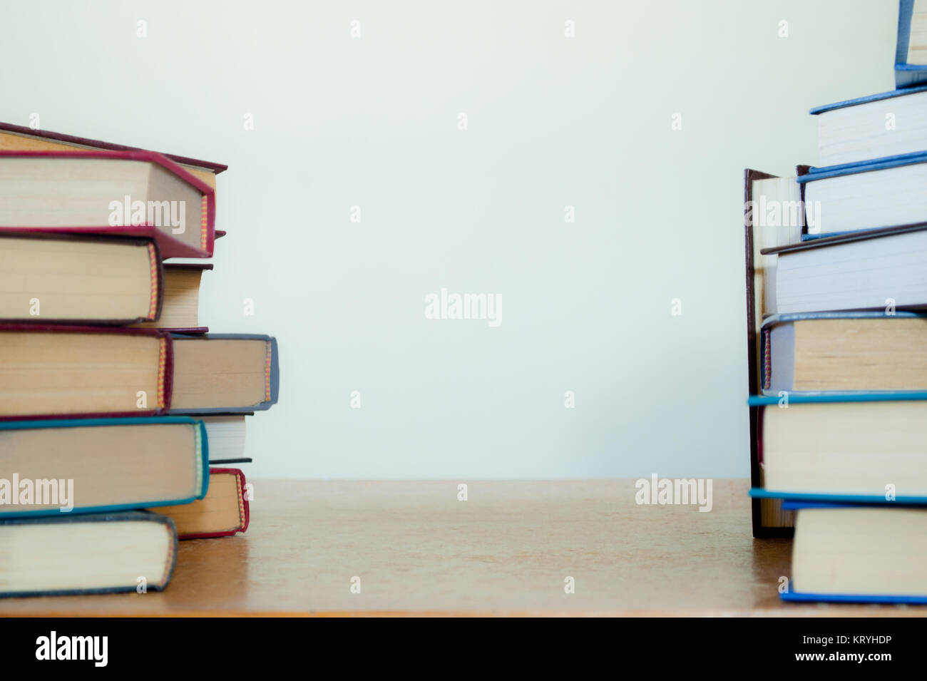 Stack of Books with copy space Stock Photo - Alamy
