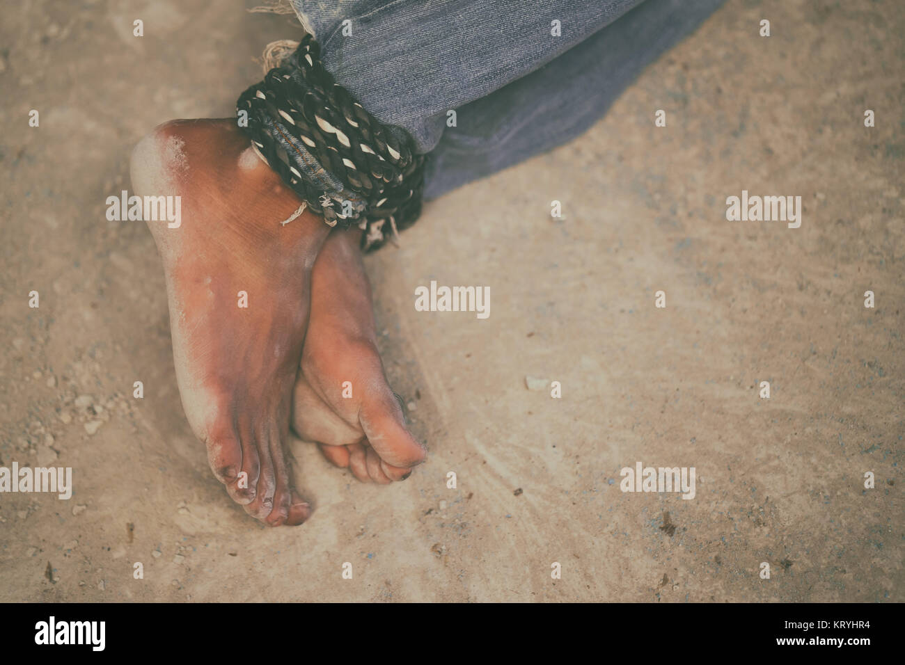 Tied feet hi-res stock photography and images - Alamy