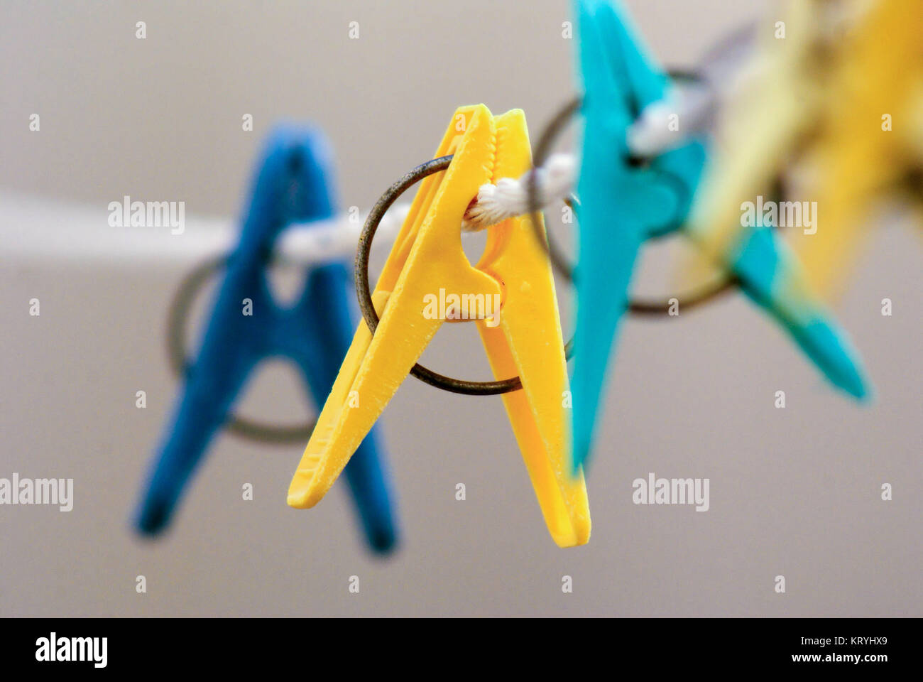 Multi colored Fabric Hangers Stock Photo - Alamy
