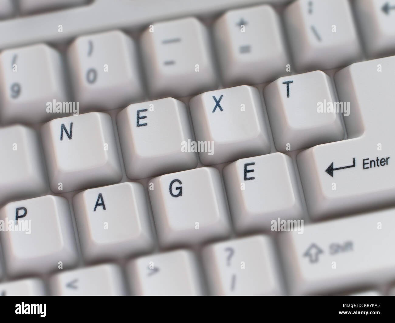 Computer keyboard key text closeup Stock Photo - Alamy