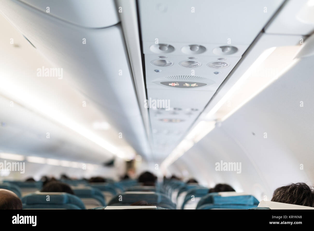 Modern interior of aircraft Stock Photo - Alamy