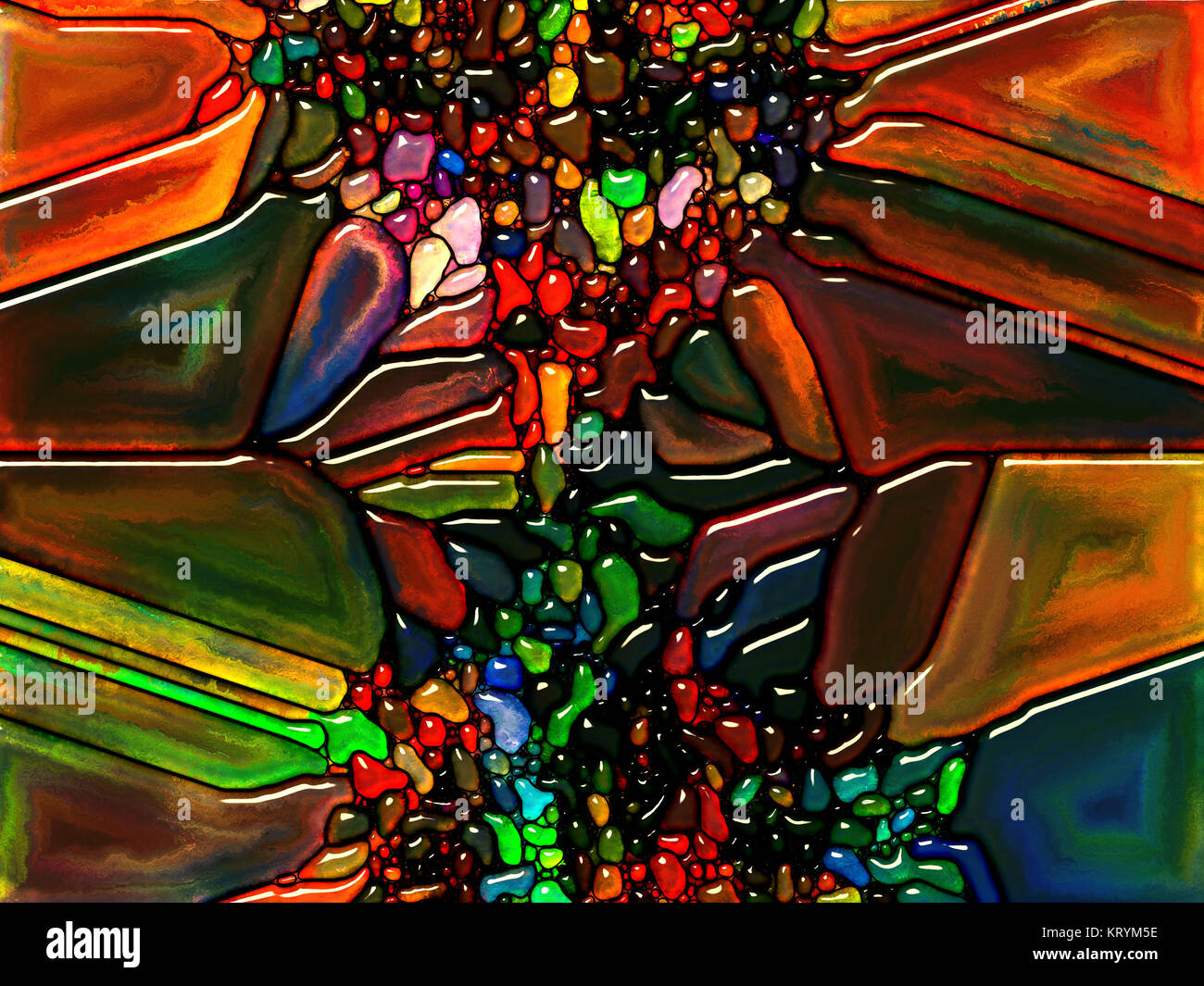 Abstract stained glass window mystical hi-res stock photography and ...