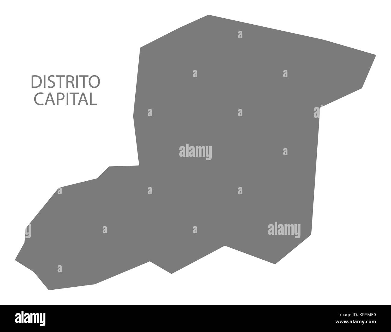 Distrito Capital Venezuela Map grey Stock Photo - Alamy