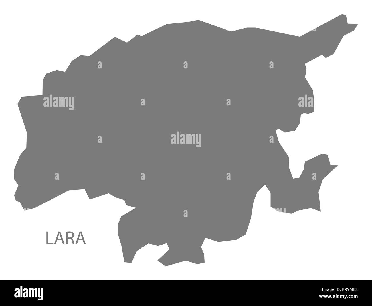 Lara Venezuela Map grey Stock Photo - Alamy