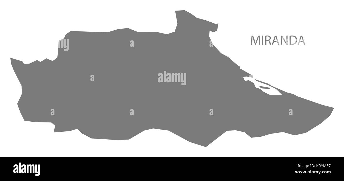 Miranda Venezuela Map grey Stock Photo - Alamy