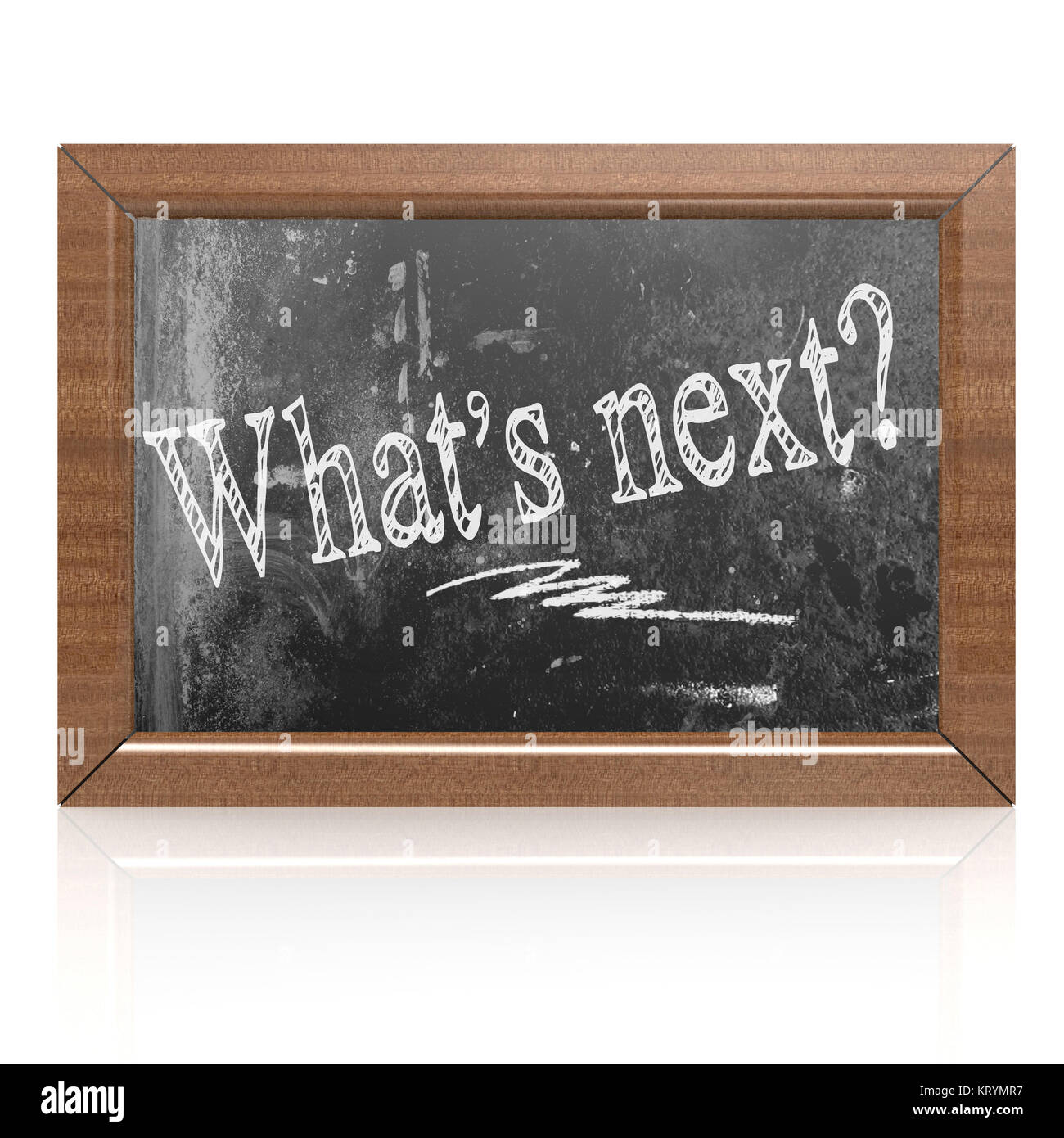 What is next text written on blackboard Stock Photo - Alamy
