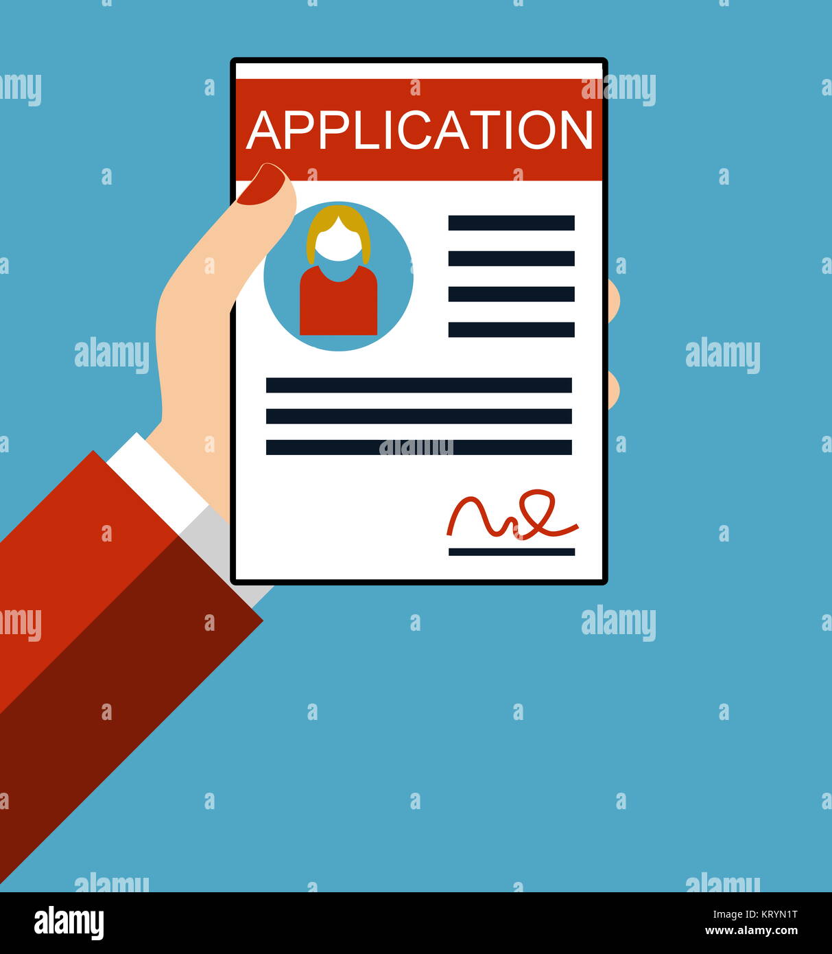 application of ms - flat design Stock Photo - Alamy