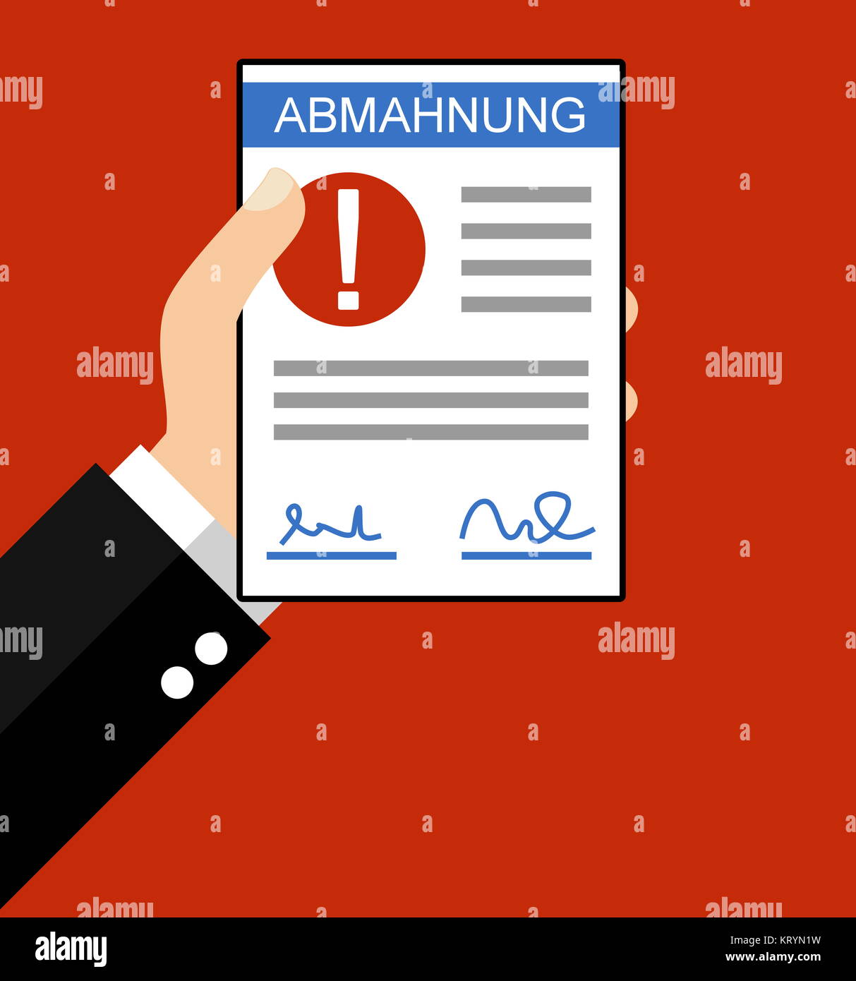 warning - flat design Stock Photo - Alamy