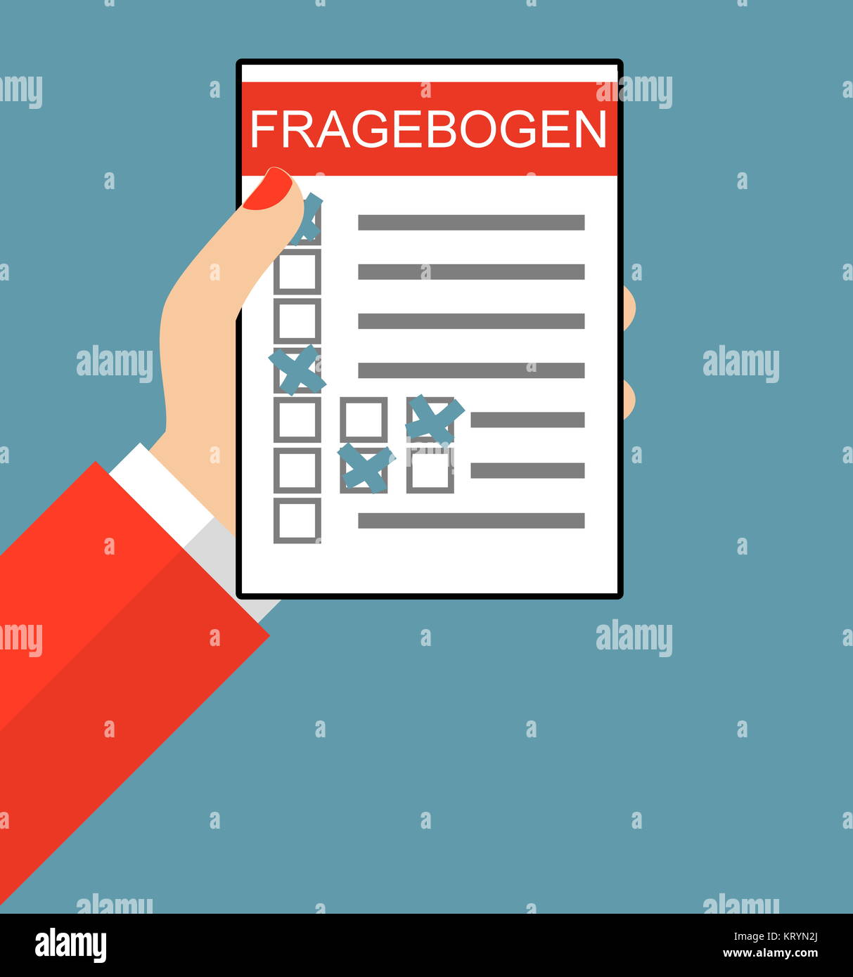 questionnaire - flat design Stock Photo - Alamy