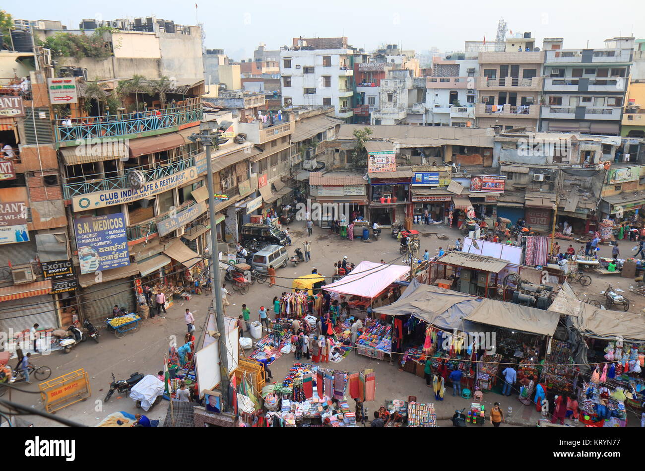 New delhi main bazaar of paharganj hi-res stock photography and images ...