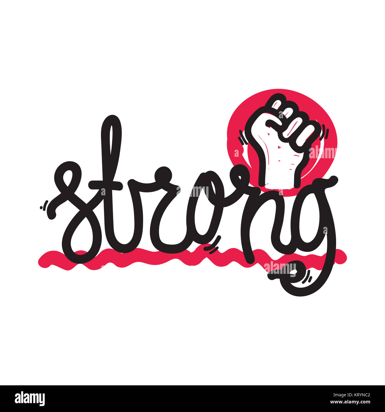 Strong. Color inspirational vector illustration Stock Photo - Alamy