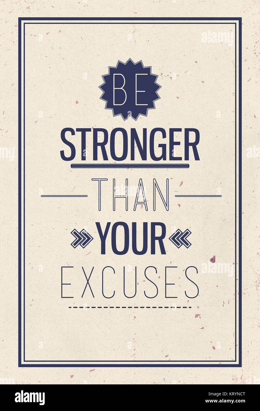 Vintage motivational quote poster Stock Photo - Alamy