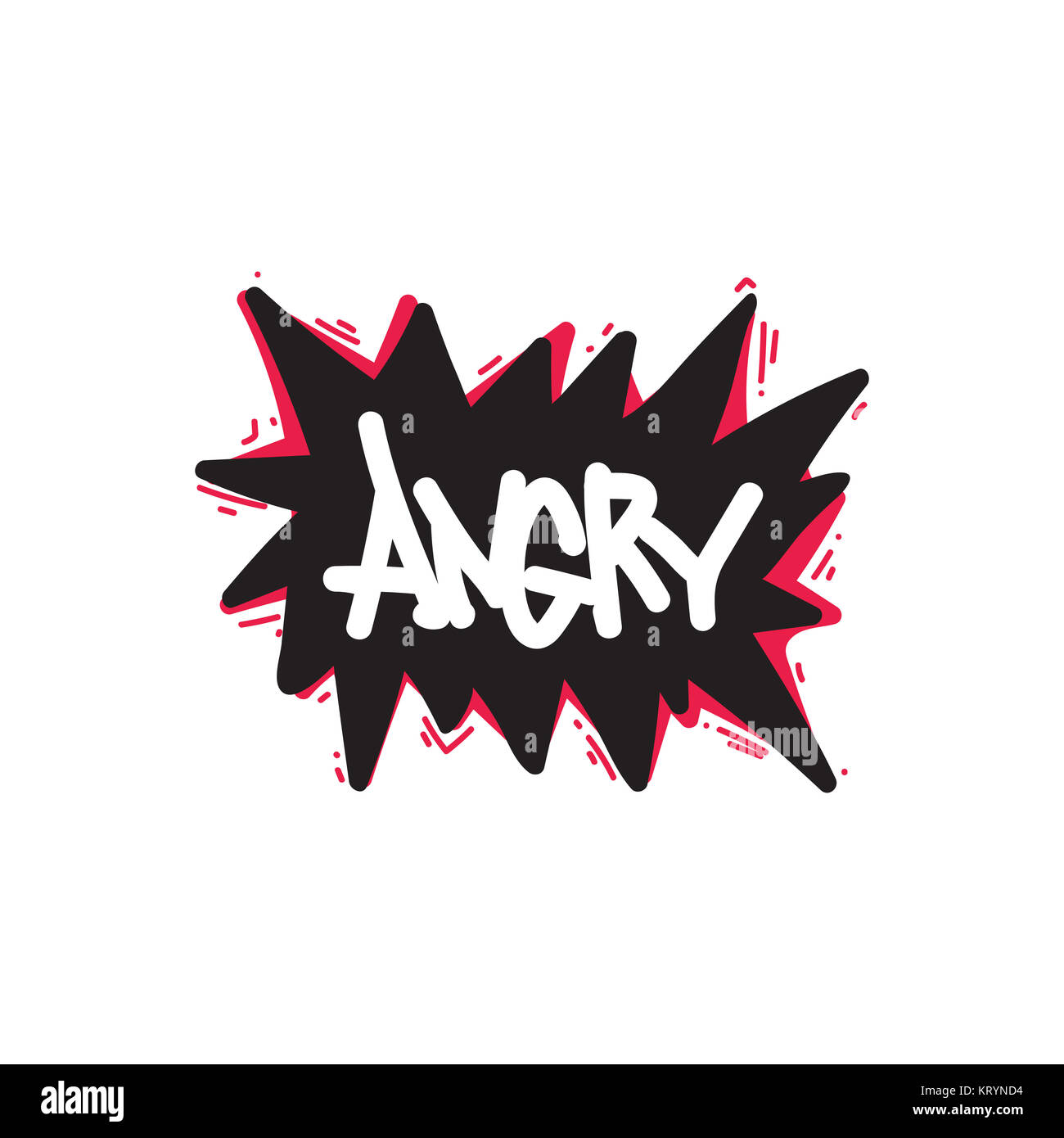 Angry. Color inspirational vector illustration Stock Photo - Alamy