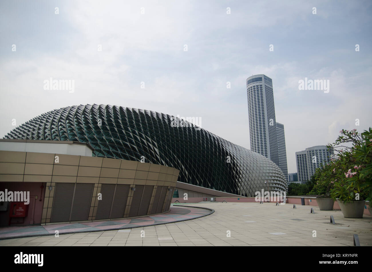Steel blue glass high rise building skyscrapers, industrial ...