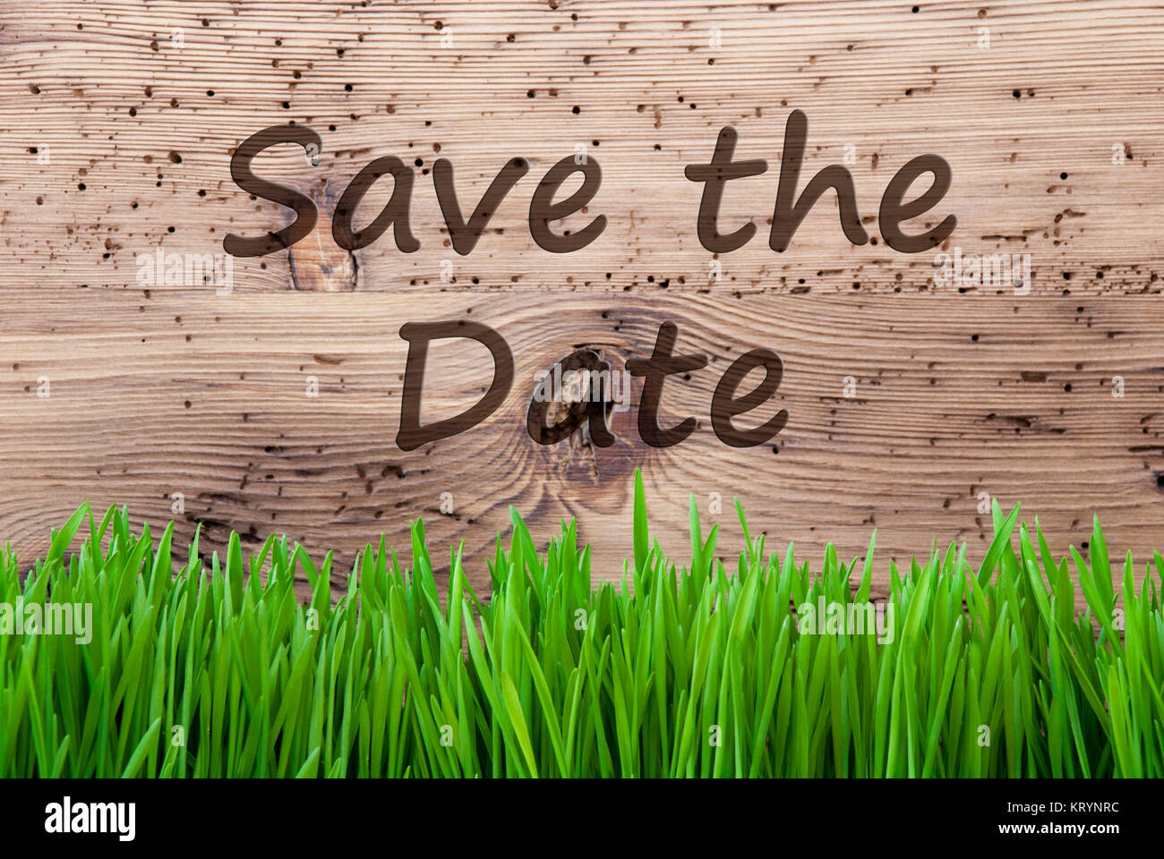 English Text Save The Date. Spring Season Greeting Card. Bright Aged ...