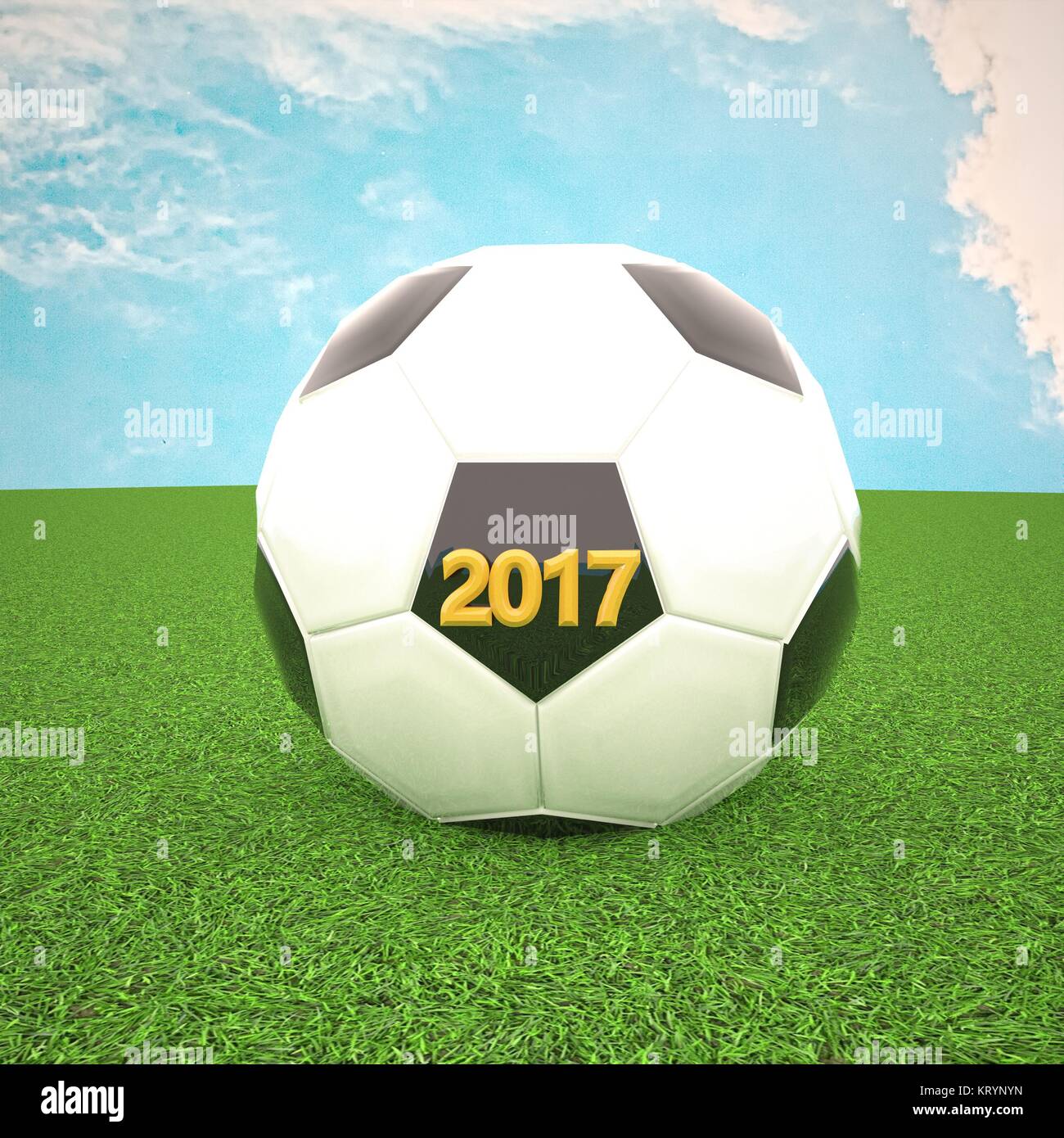 Soccer ball with 2017 year Stock Photo - Alamy