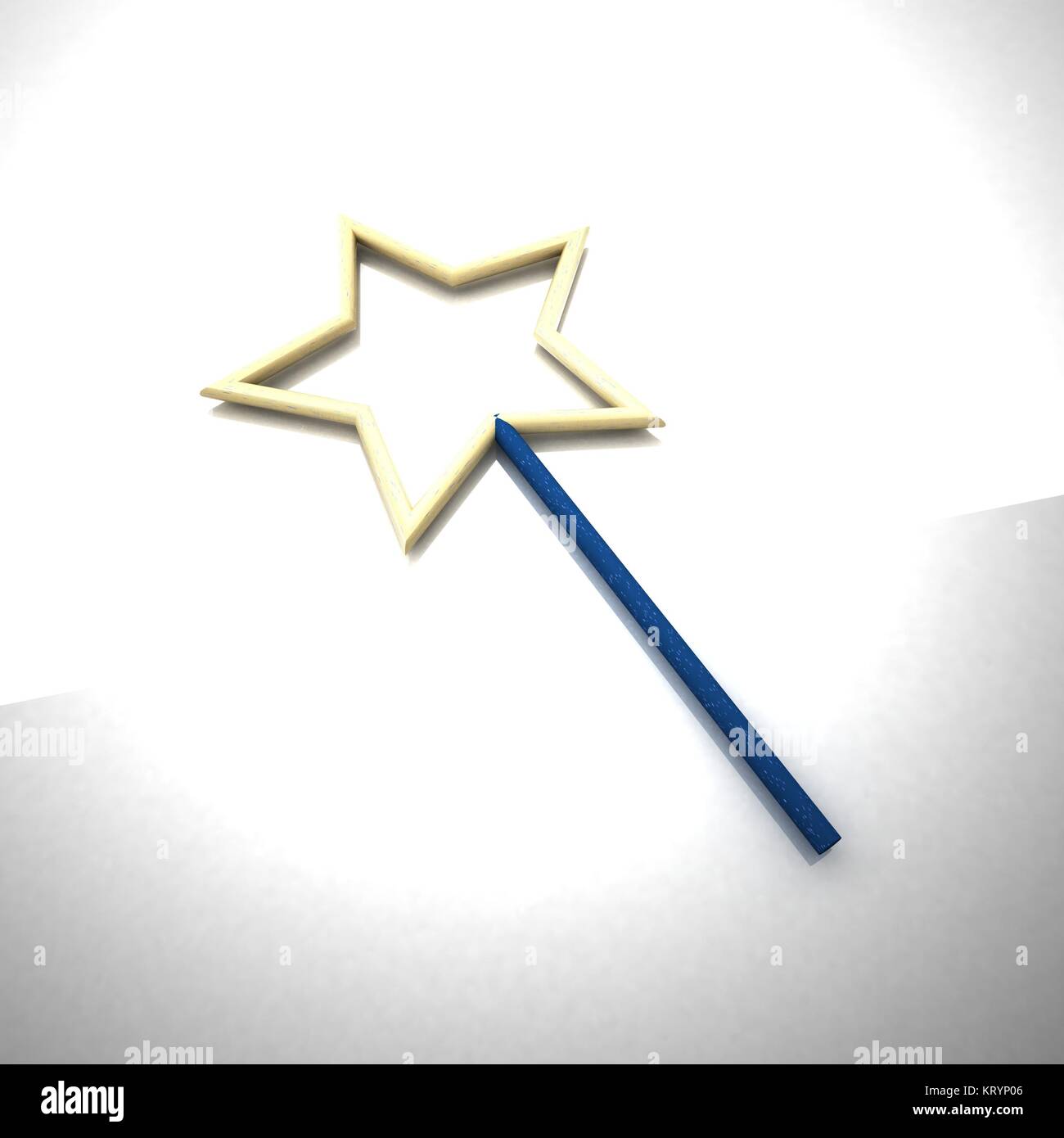 Magic Wand over white background Stock Photo - Alamy