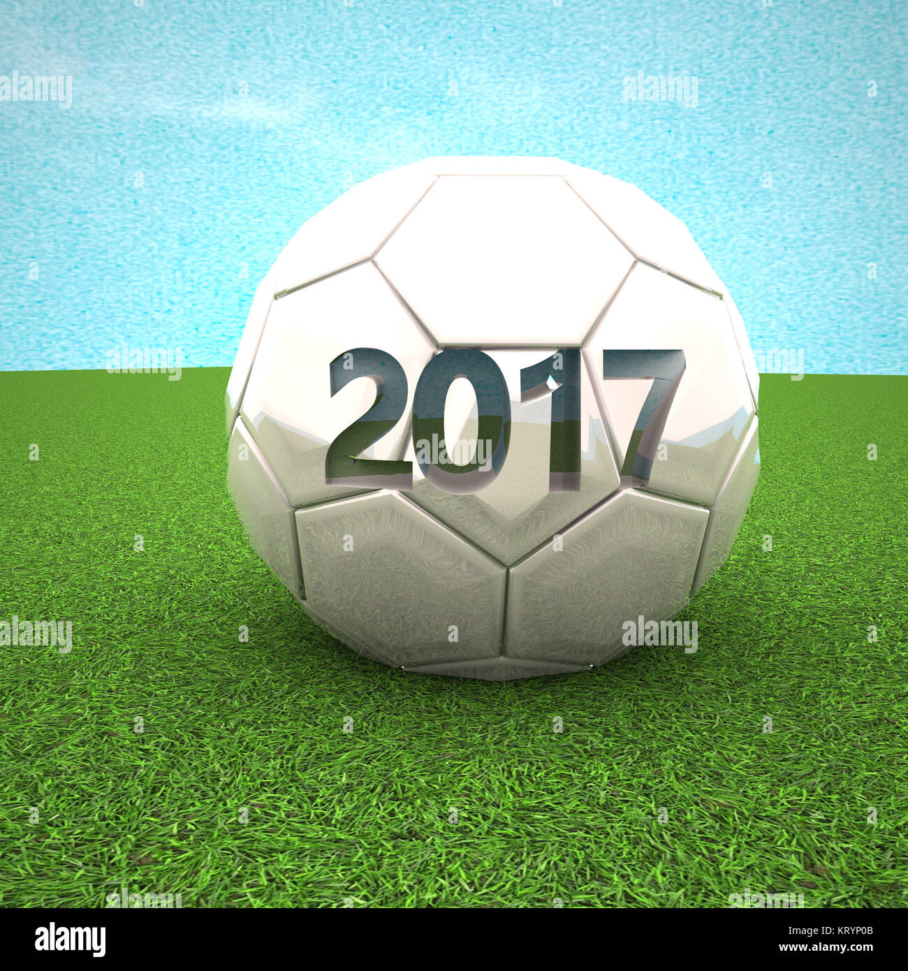 Soccer ball for year 2017 Stock Photo - Alamy