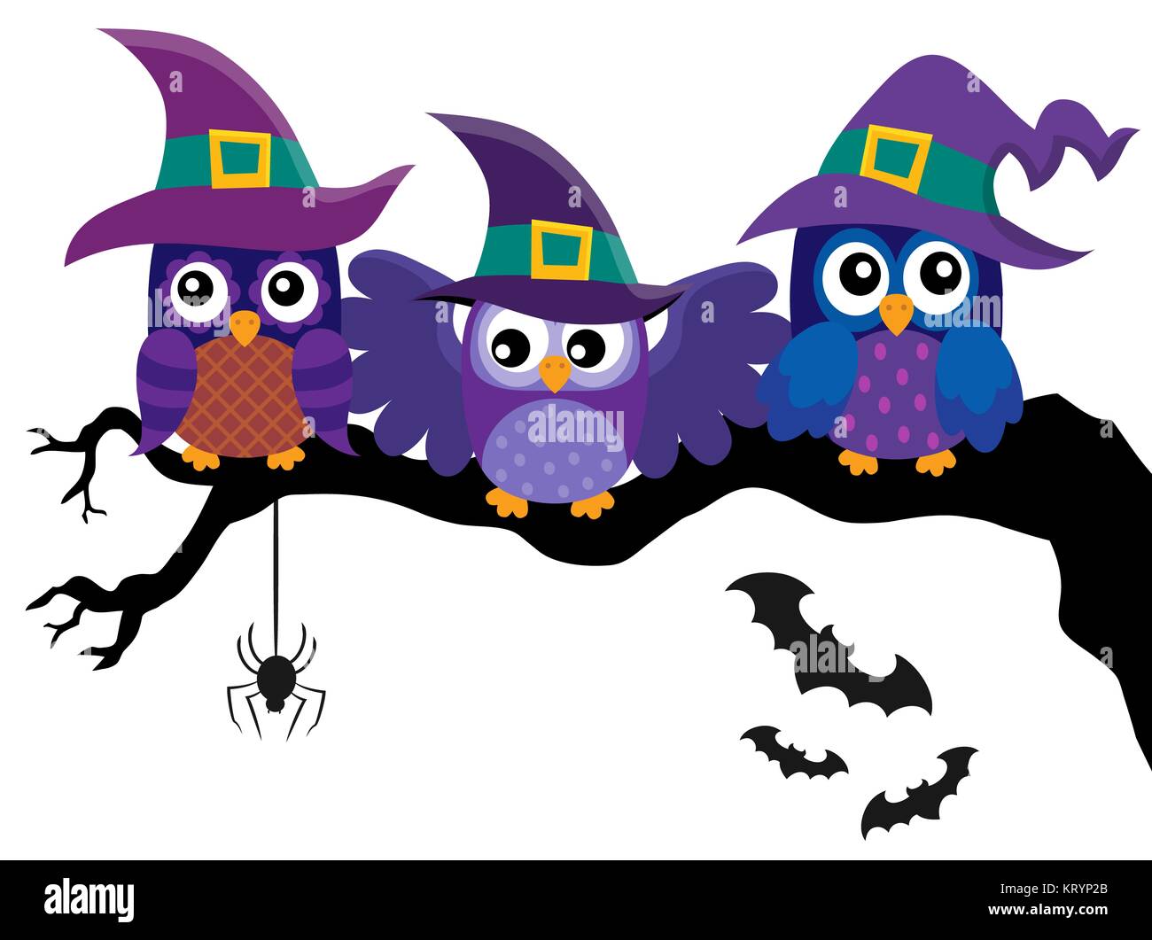 Owl witches theme image 2 Stock Photo - Alamy