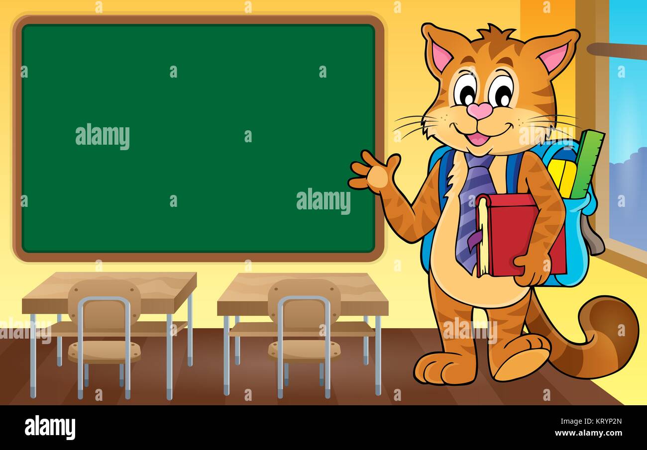 School cat theme image 4 Stock Photo - Alamy