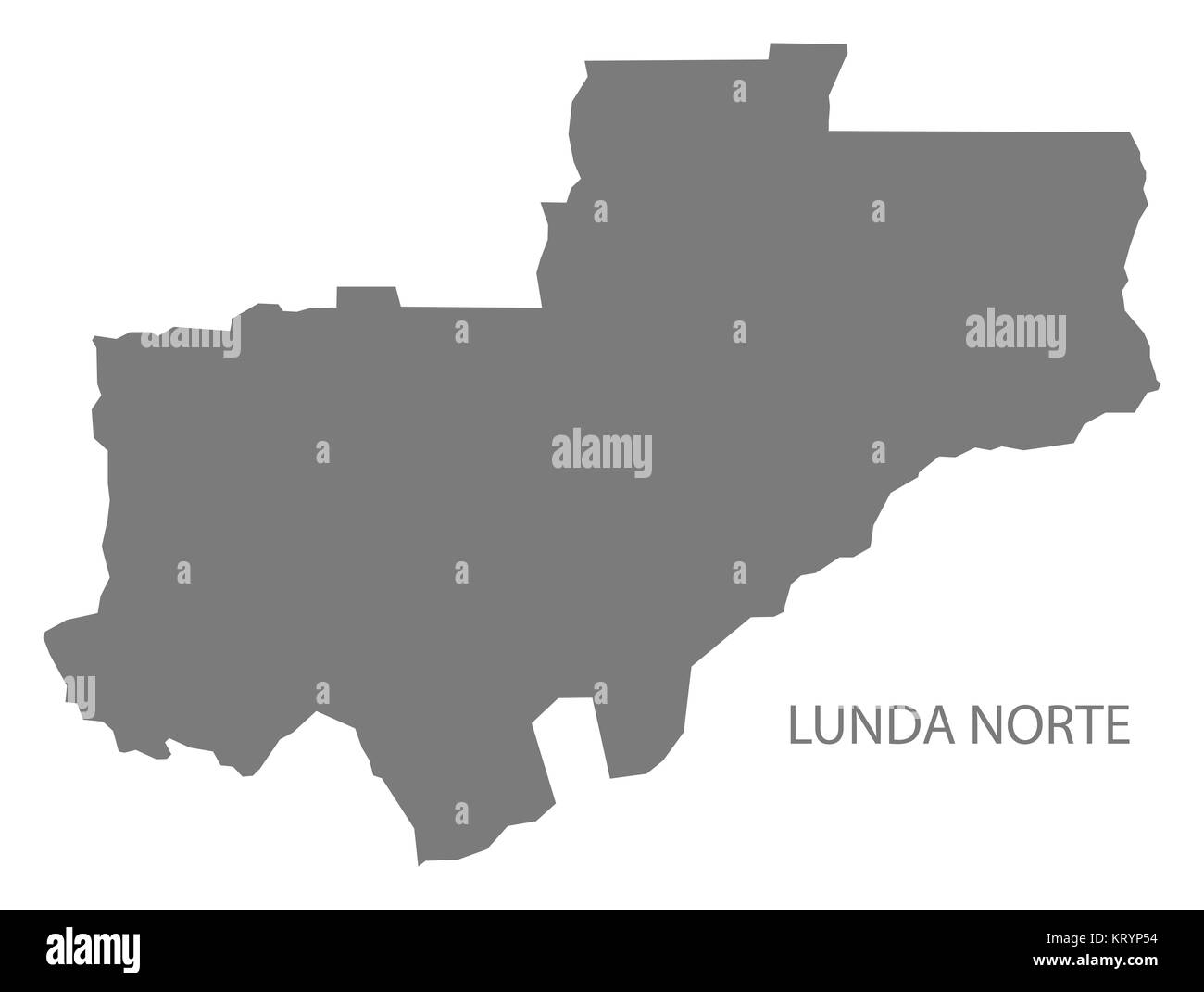 Lunda Norte Angola Map grey Stock Photo - Alamy