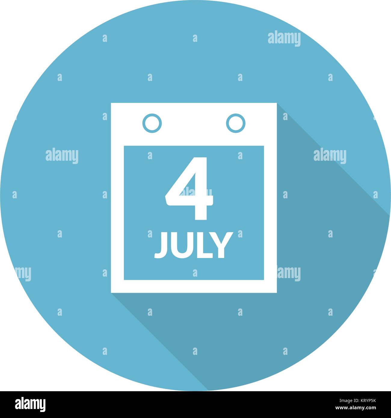4 of july calendar pictogram. UI icon illustration Stock Vector Image ...