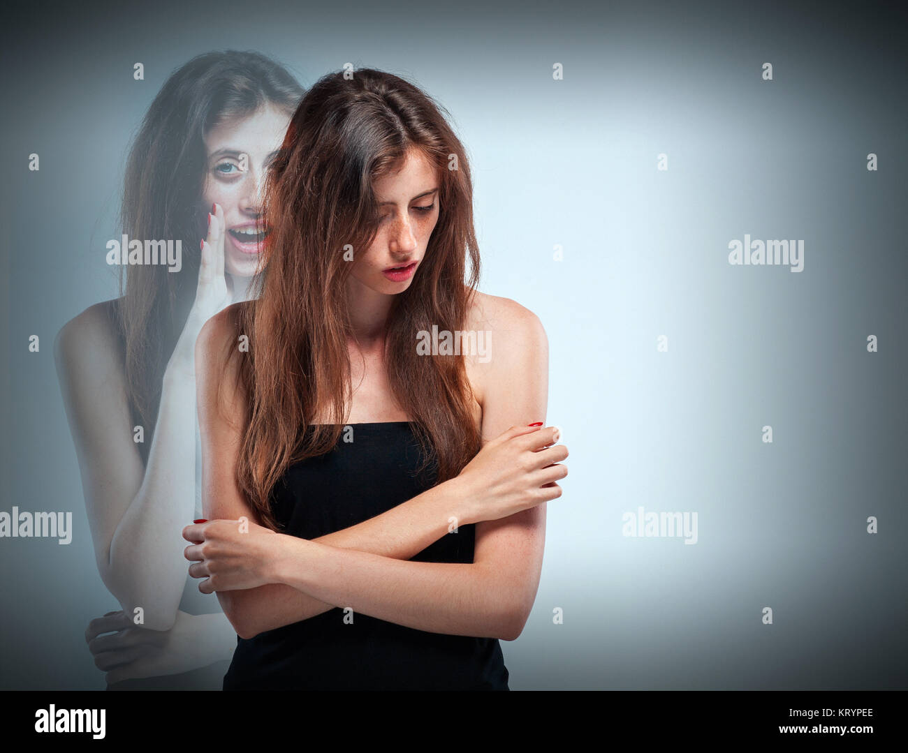 Portrait of sad girl close-up Stock Photo - Alamy