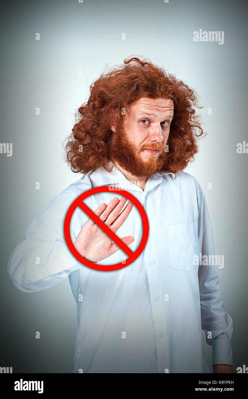 The portrait of disgusted man Stock Photo - Alamy