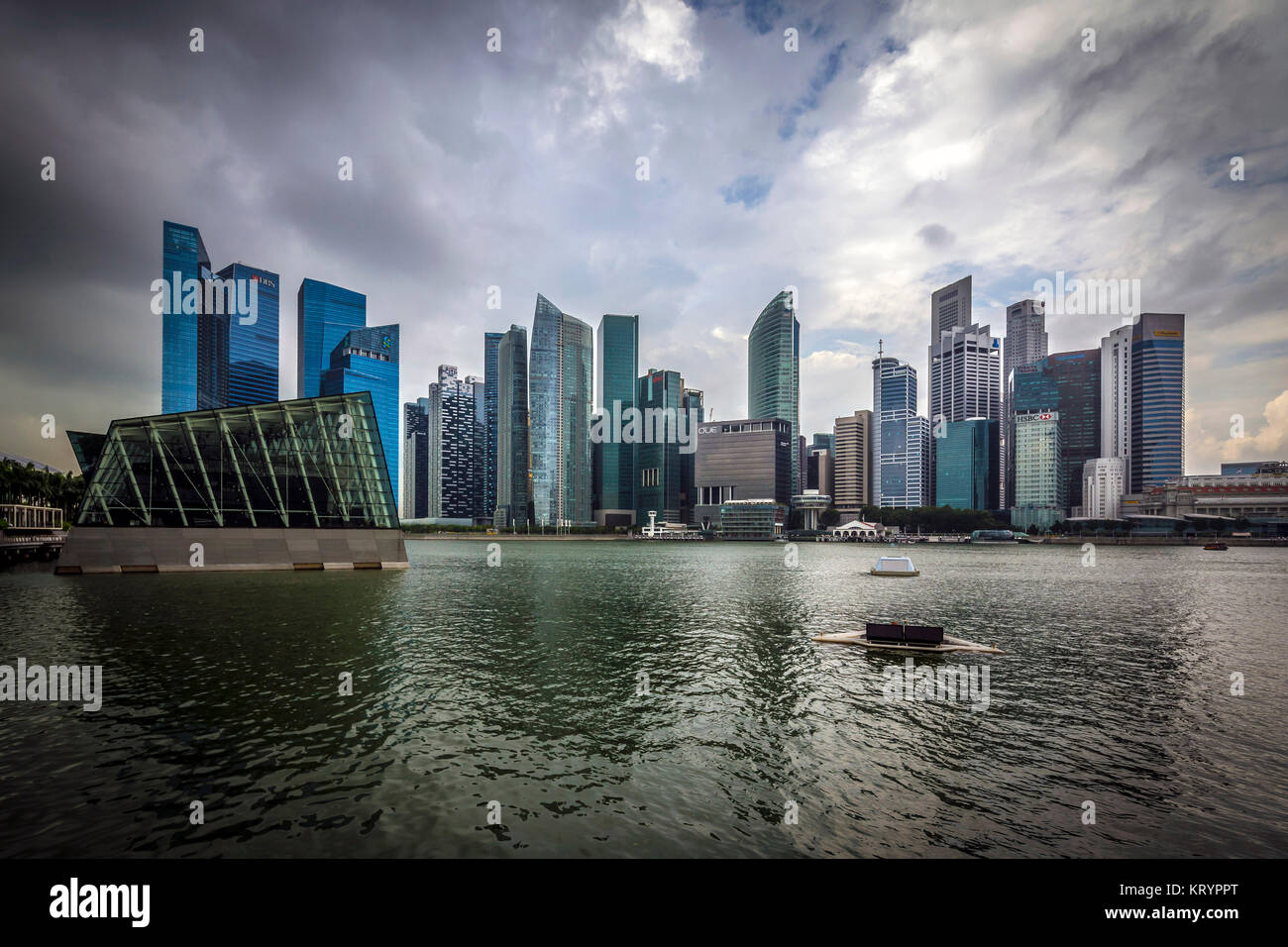 Singapore Skyline, view from Marina Bay Stock Photo - Alamy