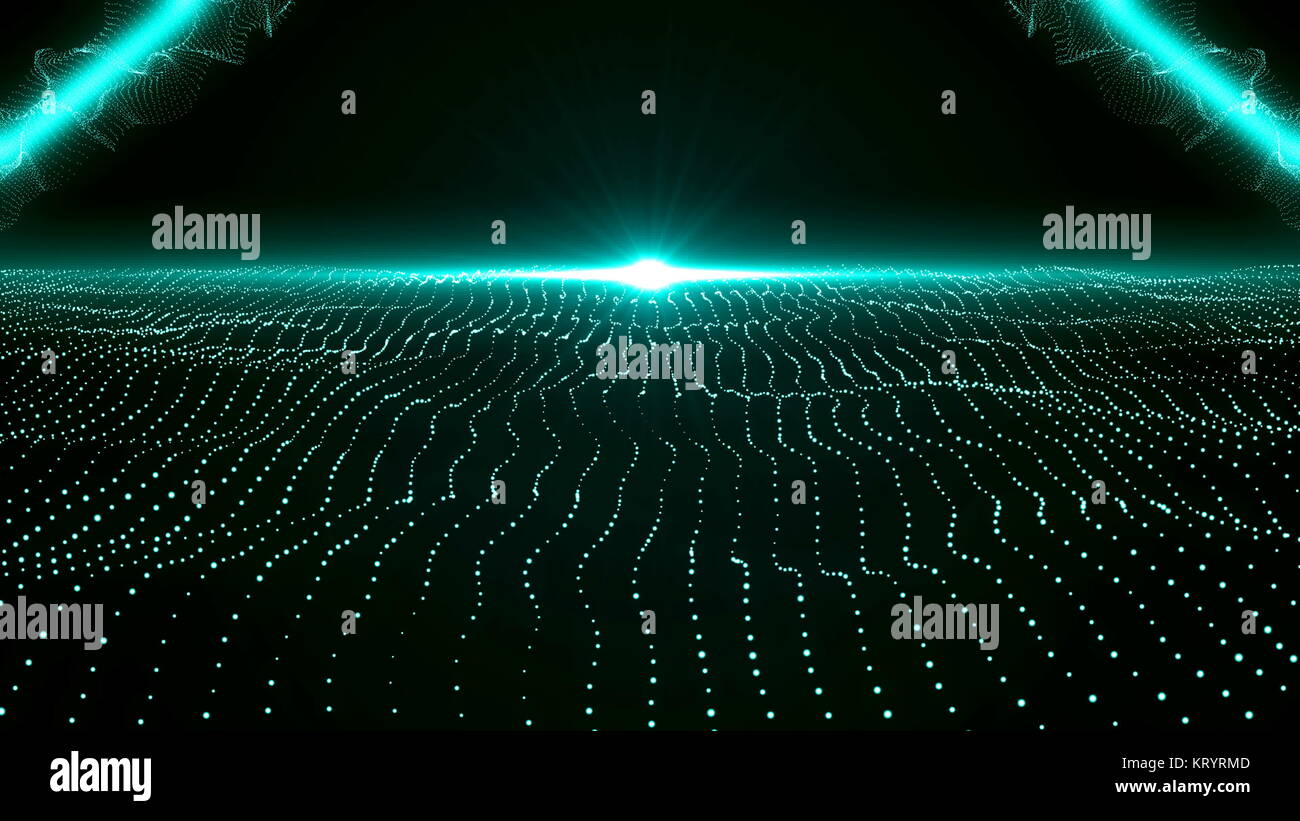 Particle animation of ocean with wind and waves Stock Photo - Alamy