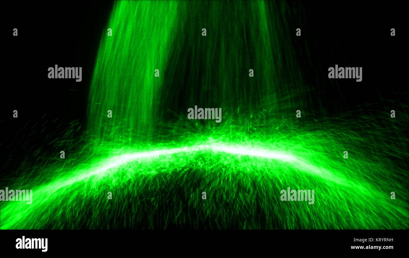 Particle Falling down on an invisible ball Stock Photo - Alamy