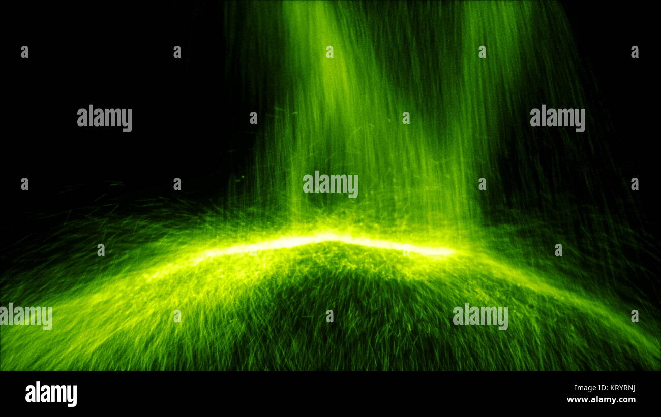 Particle Falling down on an invisible ball Stock Photo - Alamy