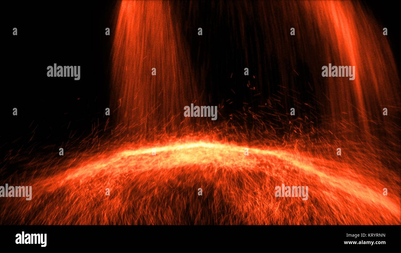 Particle Falling down on an invisible ball Stock Photo - Alamy