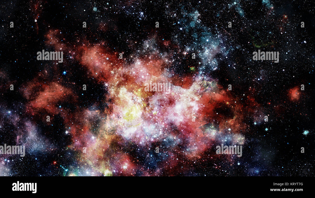 Night sky with nebula and stars. Elements of this image furnished by ...