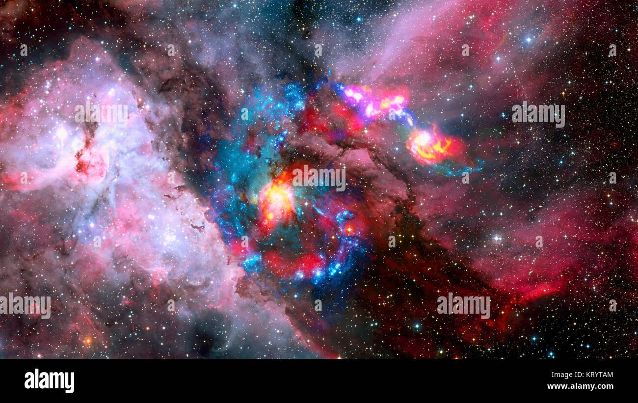 Galaxy and nebula. Elements of this Image Furnished by NASA Stock Photo ...