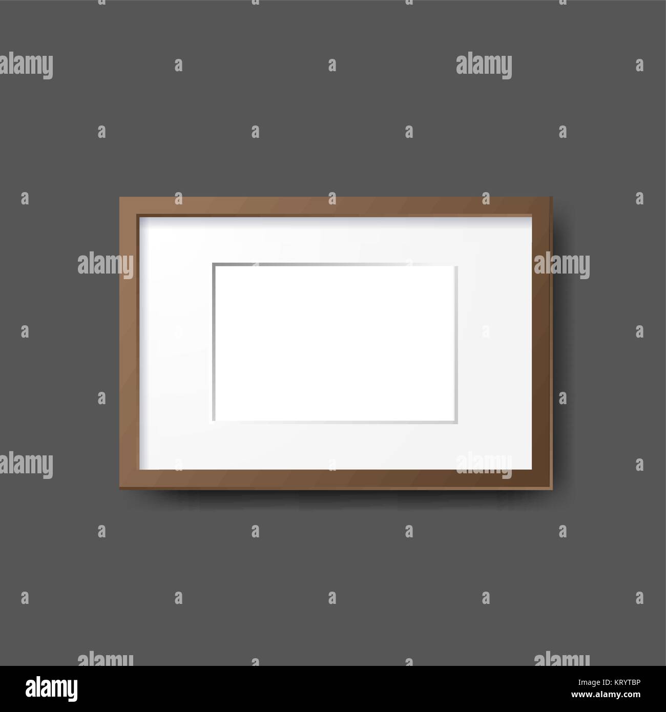 Mockup modern empty frames on wall. Layout template. Realistic vector mockup illustration. eps10 ...