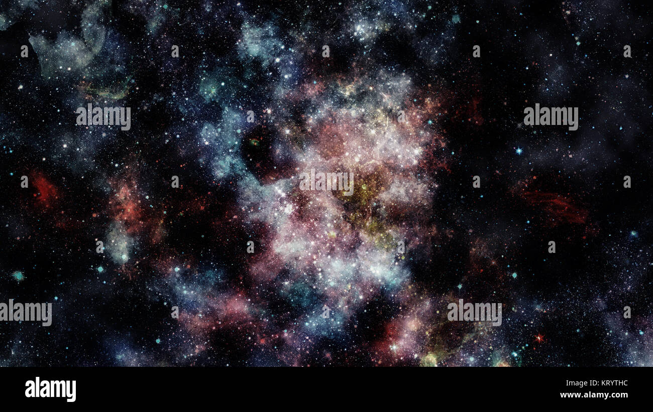 Cosmic clouds of mist on bright colorful backgrounds. Elements ...