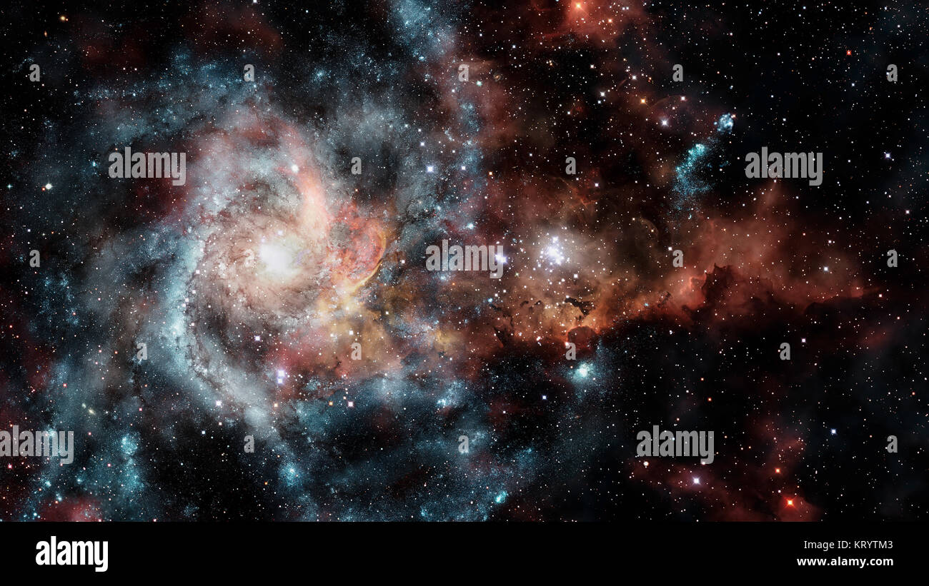 Fiery explosion in space. Elements of this image furnished by NASA ...