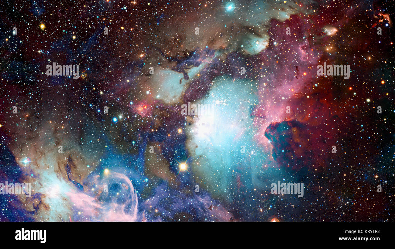 Cosmic clouds of mist on bright colorful backgrounds. Elements ...