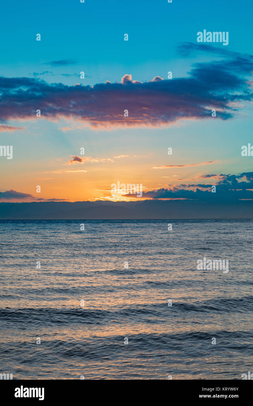 Idylic sunset over indian ocean, Madagascar Stock Photo - Alamy