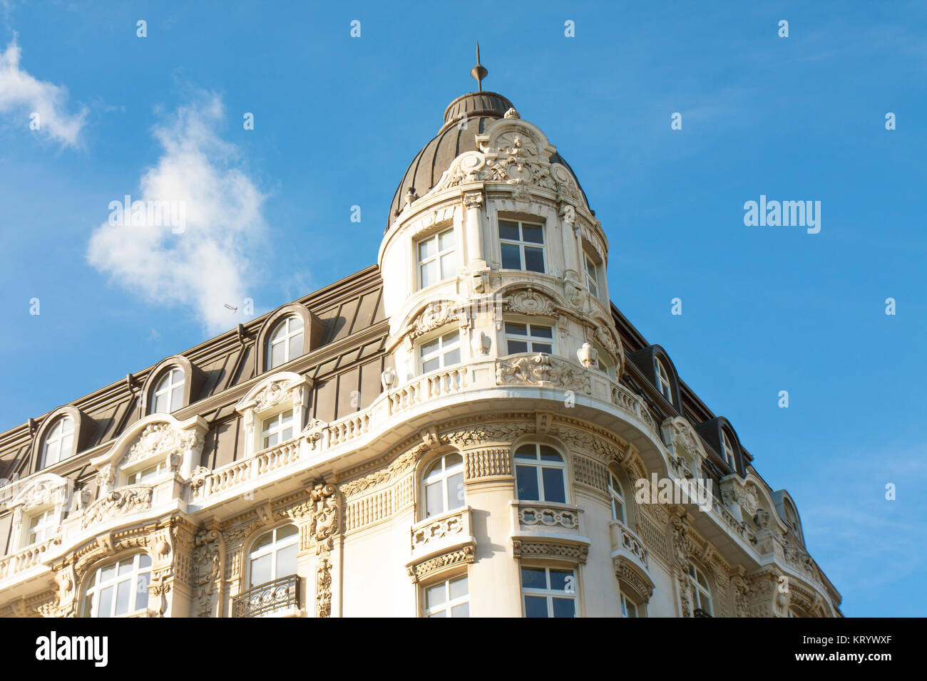 Decoration on building of beginning 20 century in modern style in Sofia ...