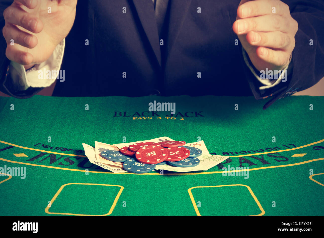 Winning poker game Stock Photo - Alamy