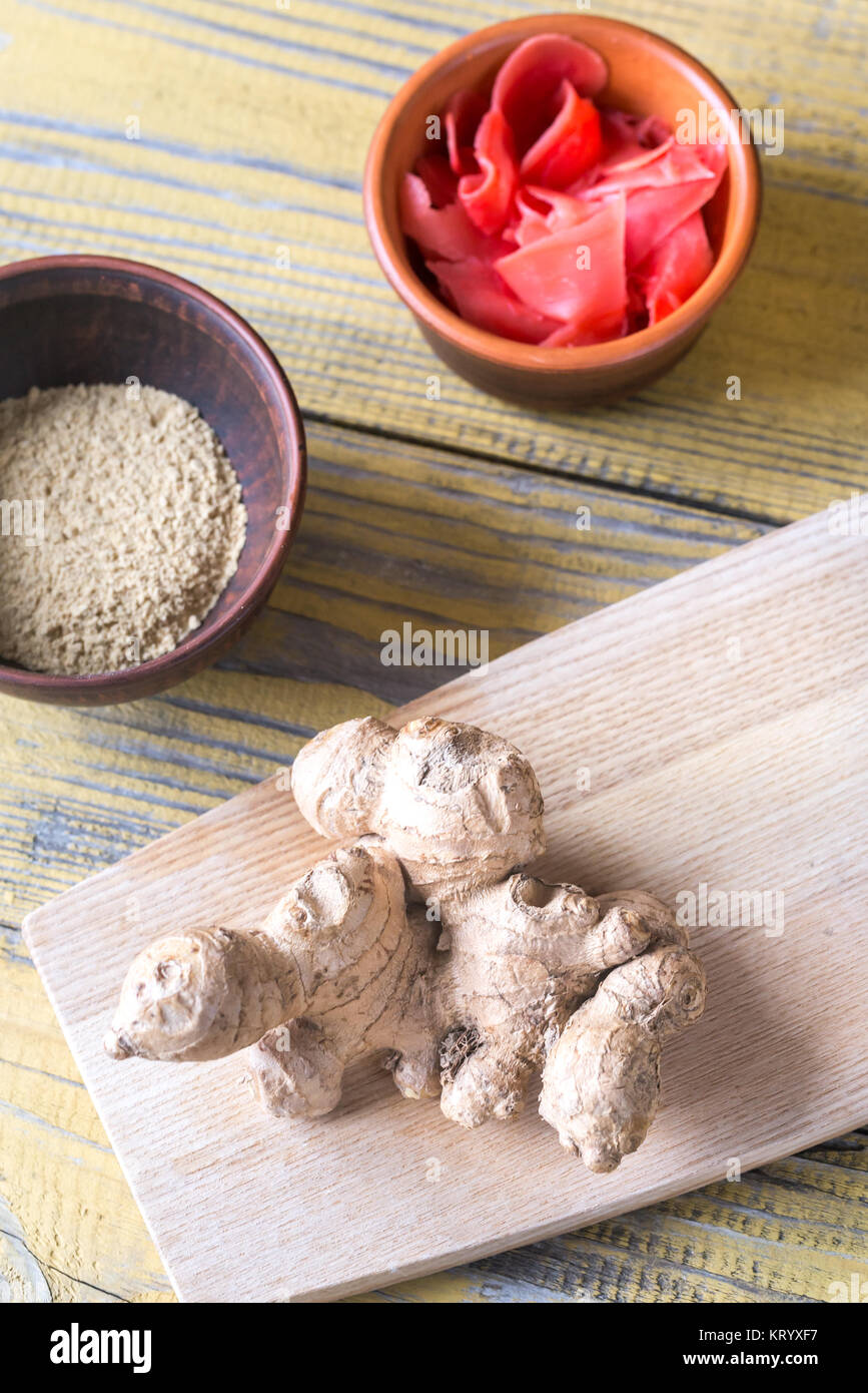 Variety of ginger products Stock Photo - Alamy