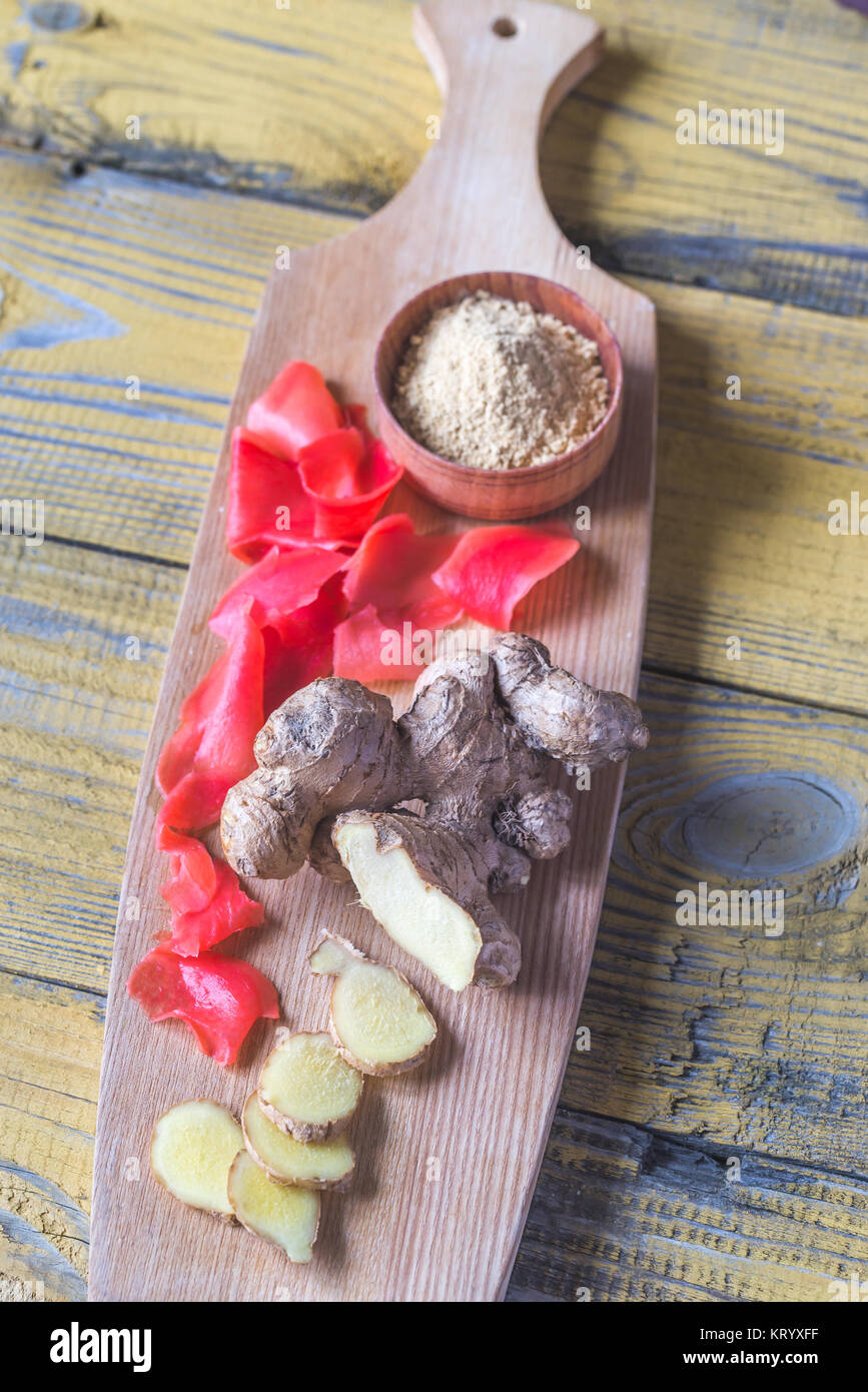 Variety of ginger products Stock Photo - Alamy