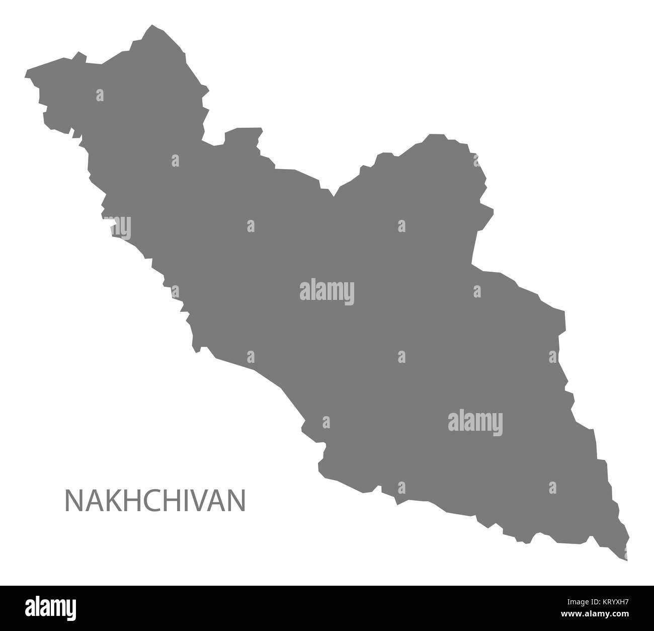 Nakhchivan Azerbaijan Map grey Stock Photo - Alamy