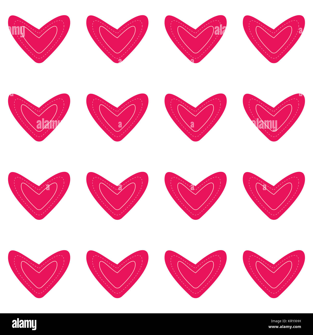 Seamless pink hearts background Cut Out Stock Images & Pictures - Alamy