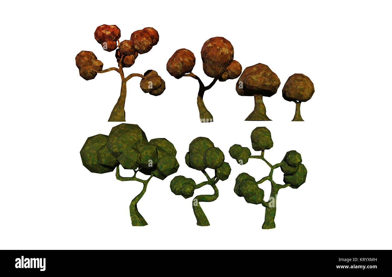 Cartoon trees Cut Out Stock Images & Pictures - Alamy